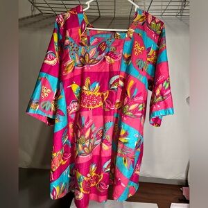 Neiman Marcus | Tops | Vintage Neiman Marcus Smock Top Pink Jungle Both ...